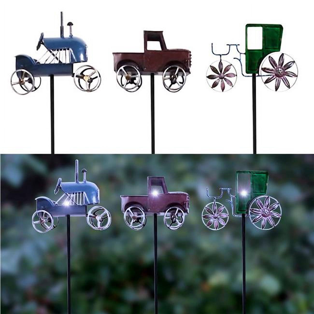 Alpine 8015852 Assorted Color Farm Truck Solar Garden Stake - Pack of 6 ...