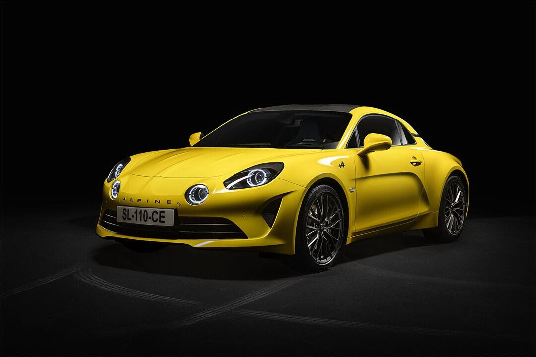 Alpine A110 Color Edition Yellow Sport Car Wall Poster - 12x18 Inch ...