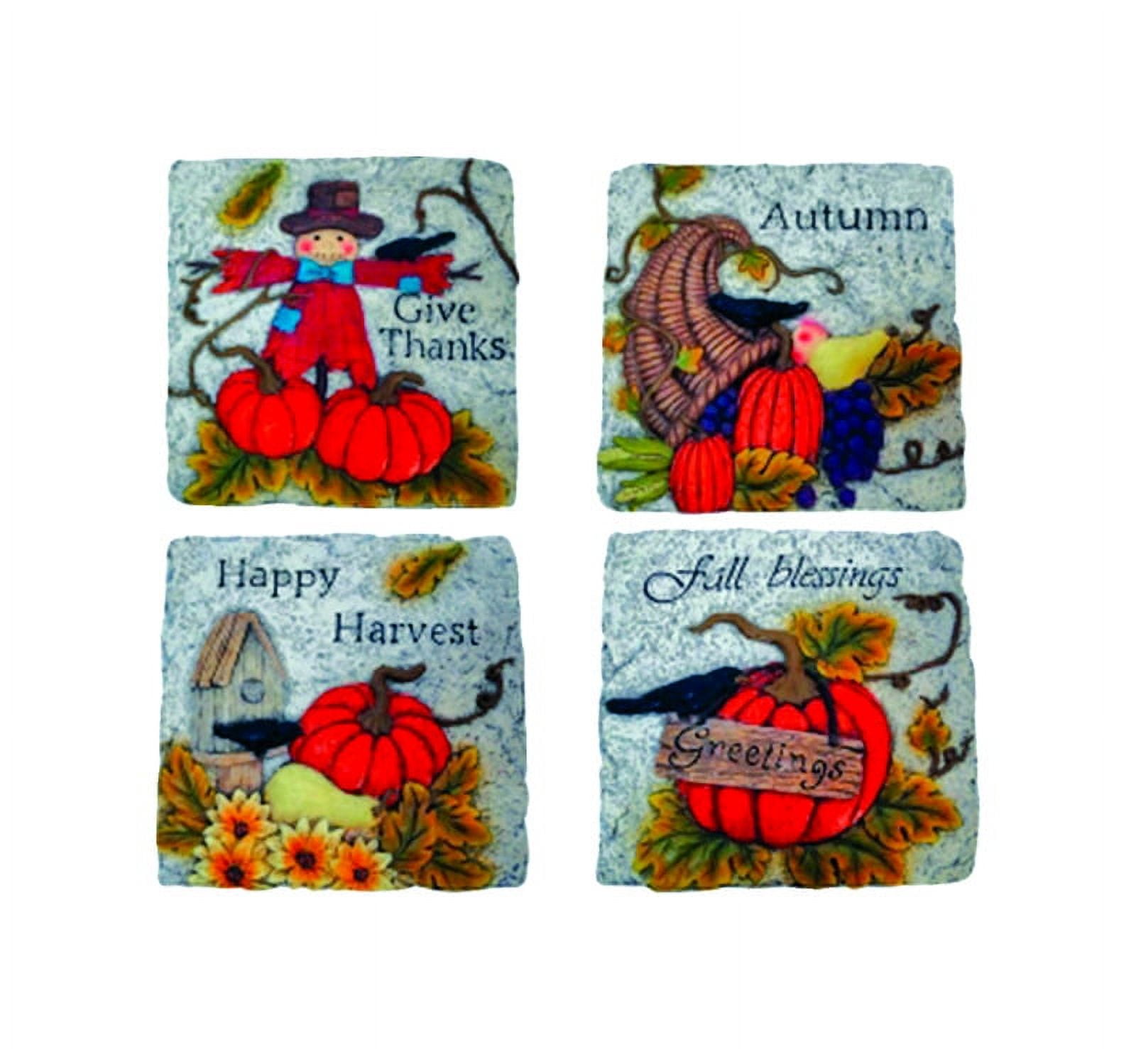 Alpine Harvest Stepping Stones Fall Decoration Assorted 8 in. L ...