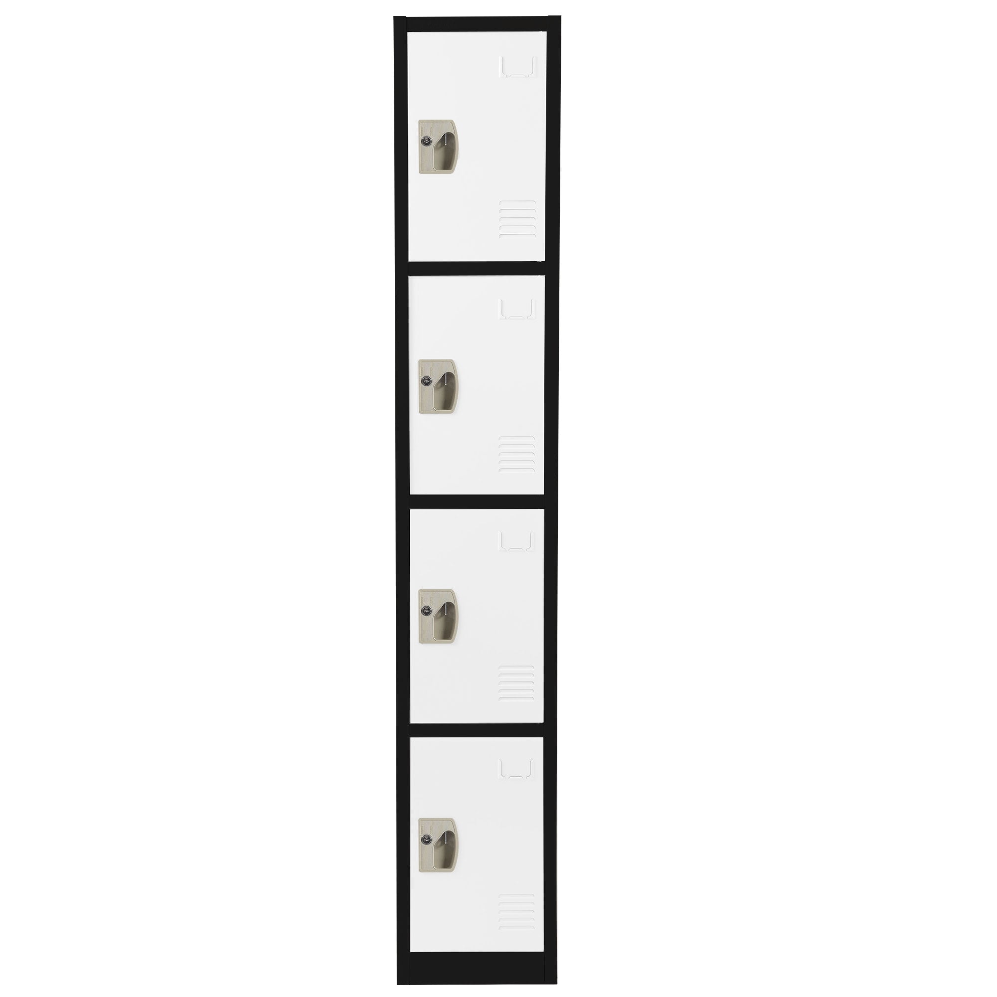AdirOffice ALHI629204BW Steel Storage Locker, 4 Tier, 12 x 12 x 72 in ...