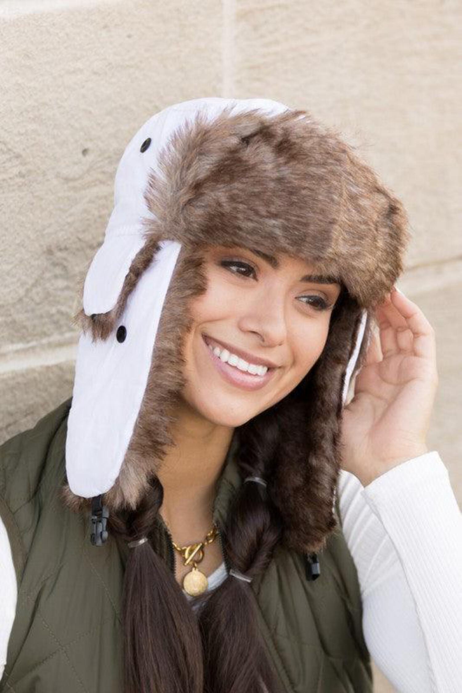Gray Plaid Faux Fur Lined Trapper Aviator Hat - Walmart.com