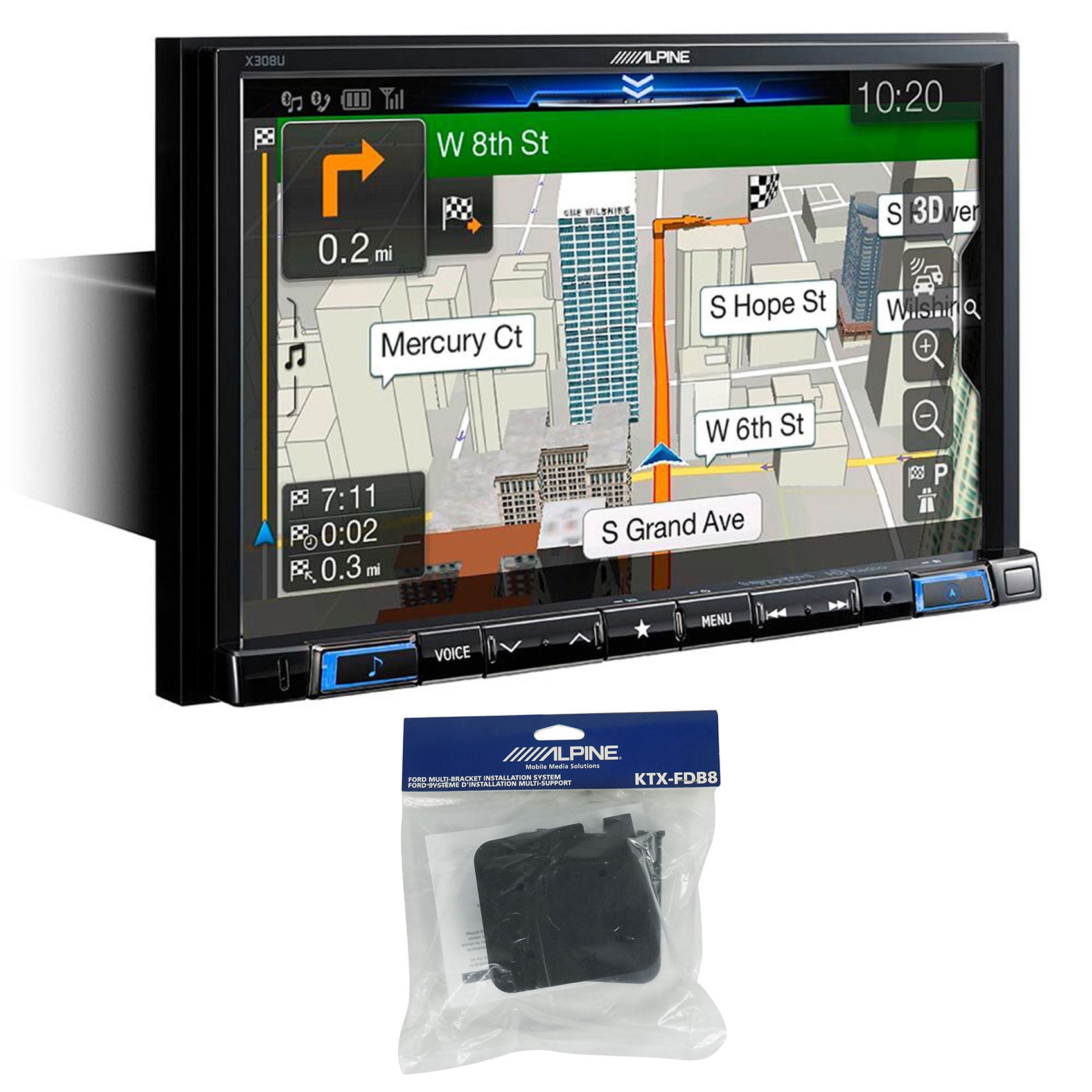 Alpine Bluetooth Android CarPlay GPS Receiver Stereo Fits 2005-2012 Ford F-150 - Walmart.com