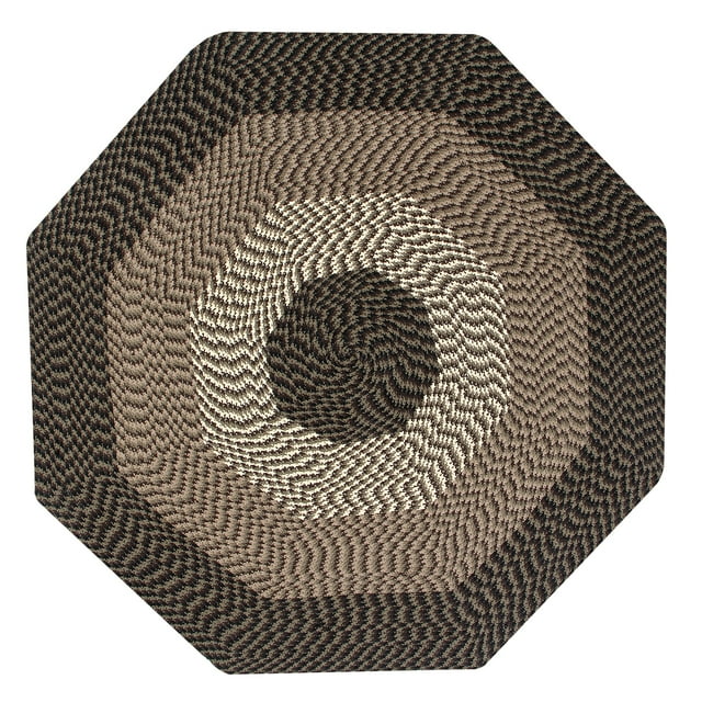 Alpine Braided Rug 6 Octa Chocolate Stripe - Walmart.com