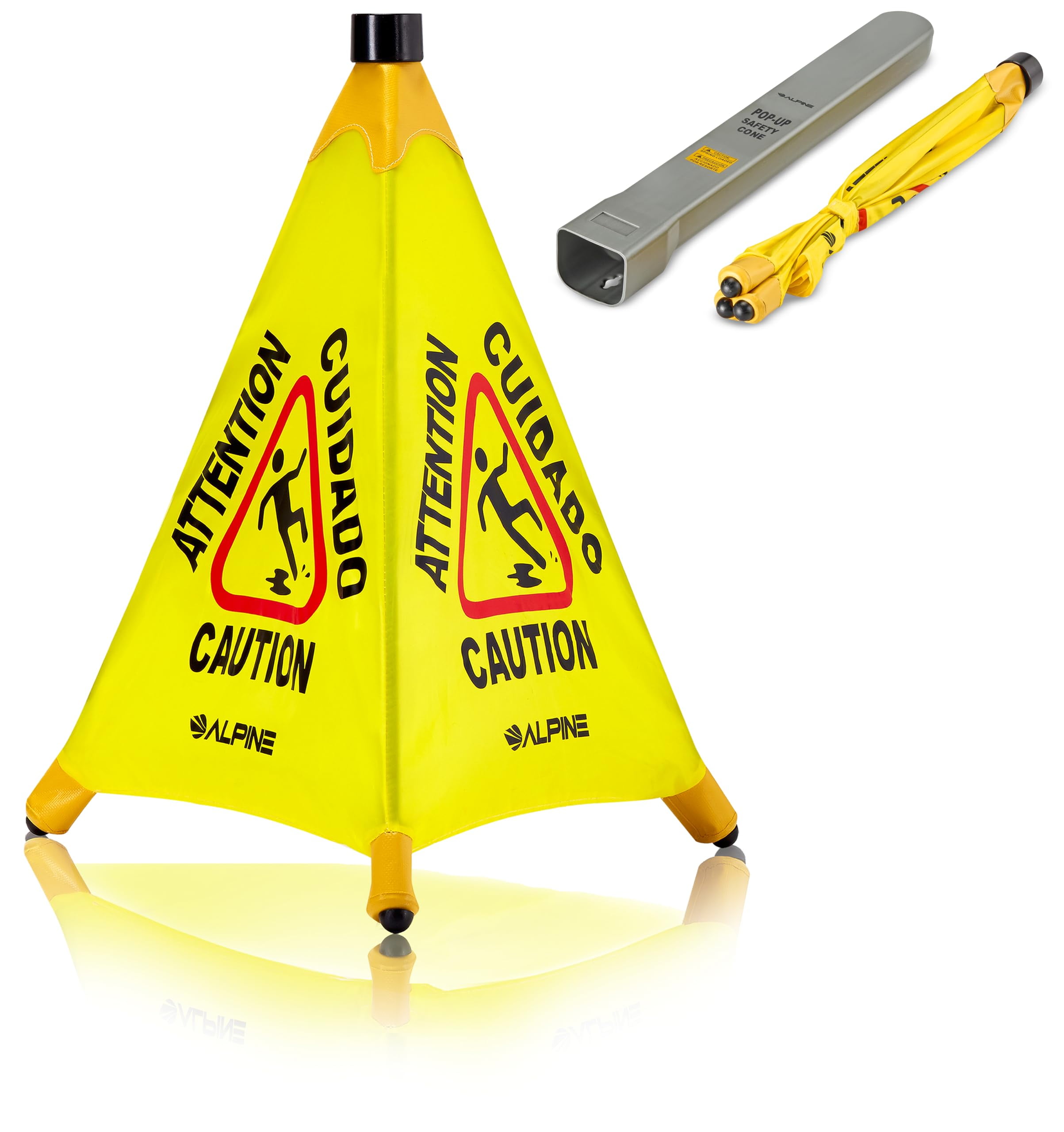 Alpine Caution Wet Floor Sign - Pop Up Slippery When Wet Sign, Wall ...