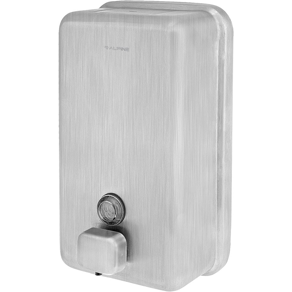 Alpine Commercial Liquid Soap Dispenser Manual Stainless Steel Push ...