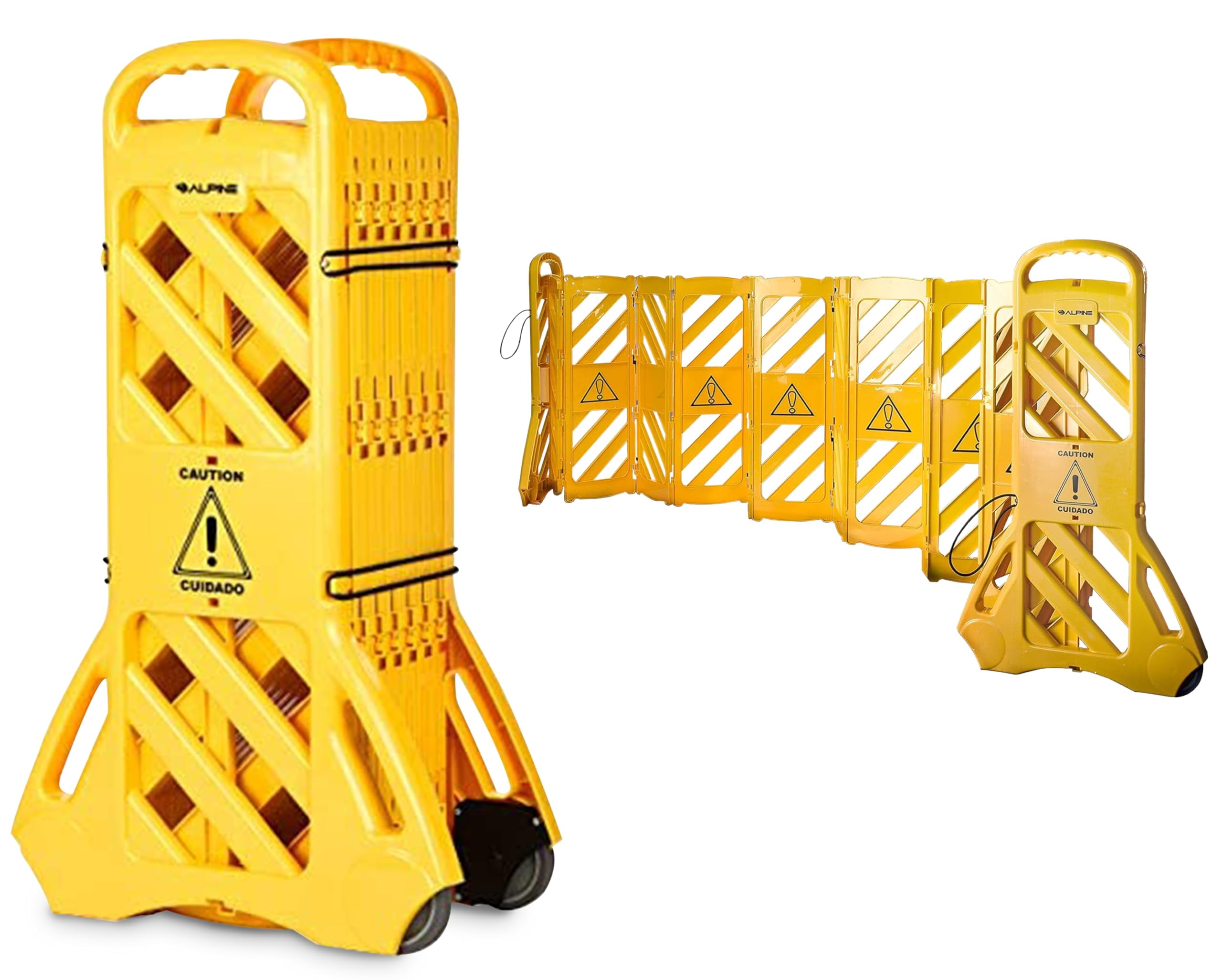 Alpine Commercial Safety Barriers, 13 Foot Expandable Mobile Barricade ...