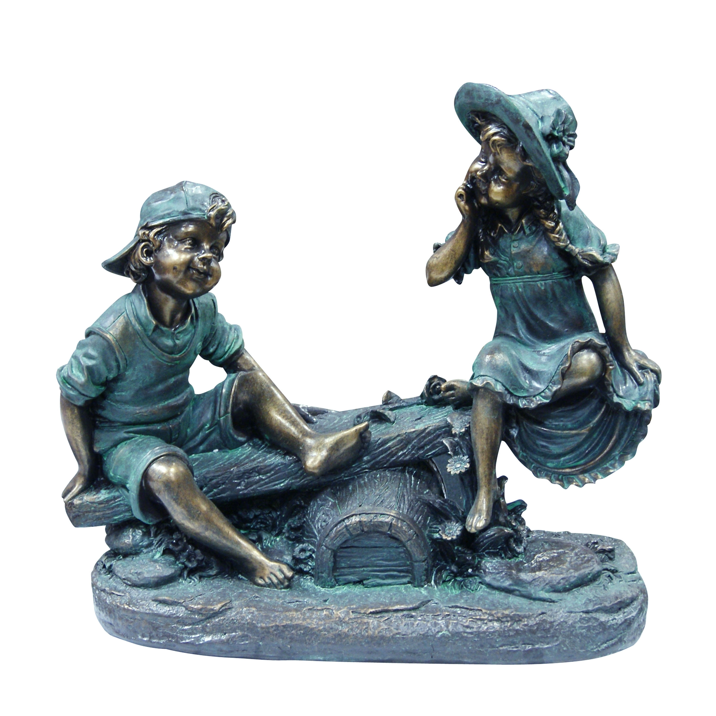 Alpine Corporation 14" Tall Indoor/Outdoor Girl & Boy Teeter Totter ...