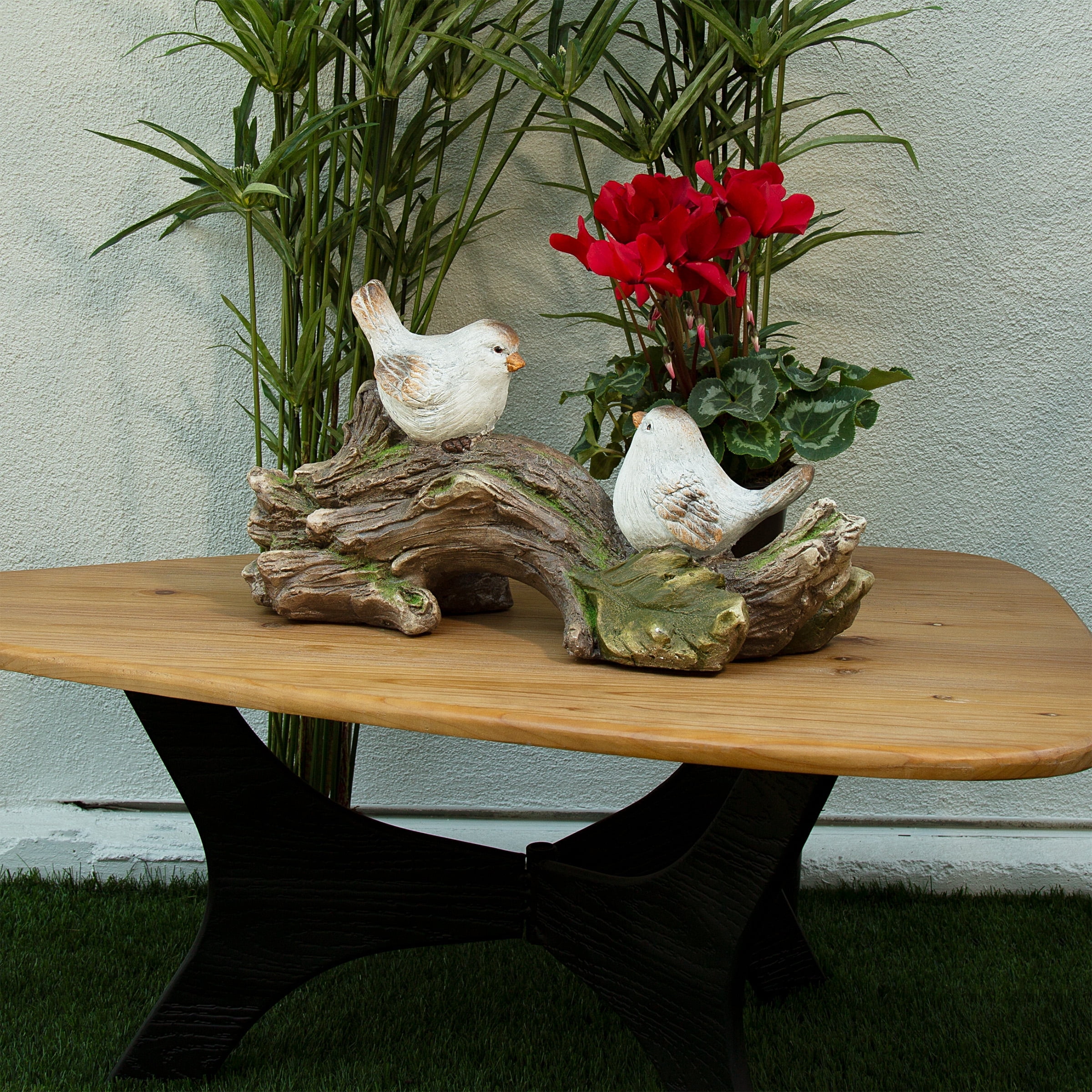Free Shipping! Alpine Corporation 20" x 8" x 11" Polystone Birds on ...
