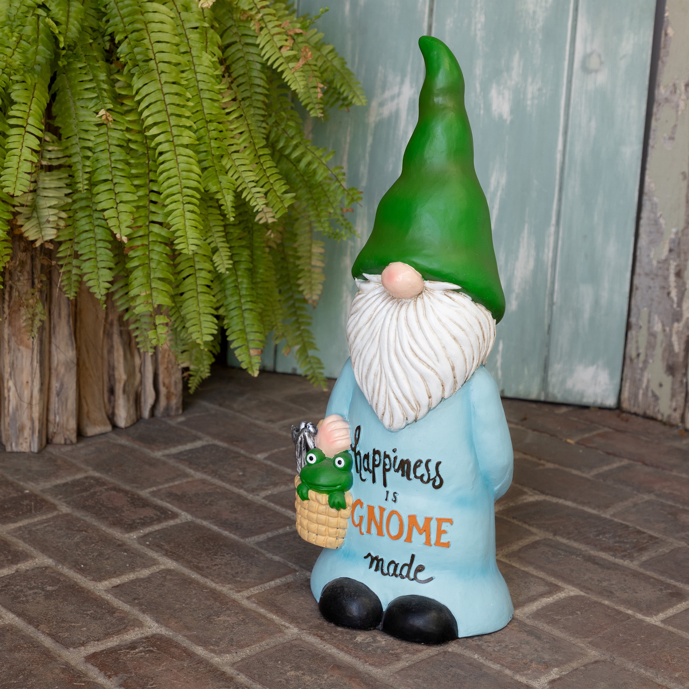 Alpine Corporation 24"H "Happiness is Gnome Made" Indoor/Outdoor Gnome ...