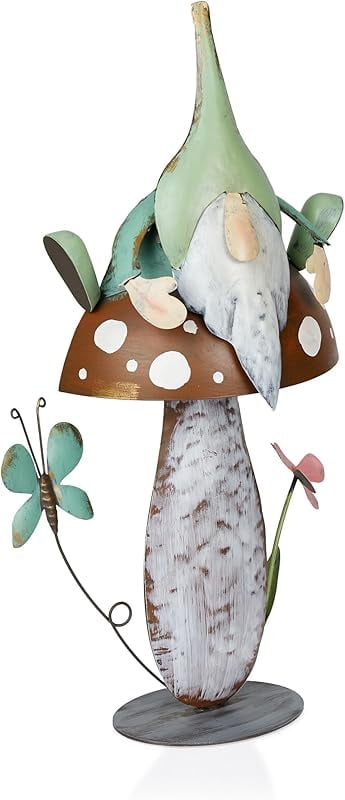 Alpine Corporation 30" Tall Outdoor Rustic Metal Bowing Crane Statue ...