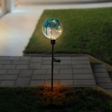 Alpine Corporation 33" Tall Outdoor Yard Outside Orb, Solar Globe ...