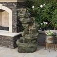 Alpine Corporation 6-Tier Waterfall Fountain w/ LED Light, 48 Inch Tall ...