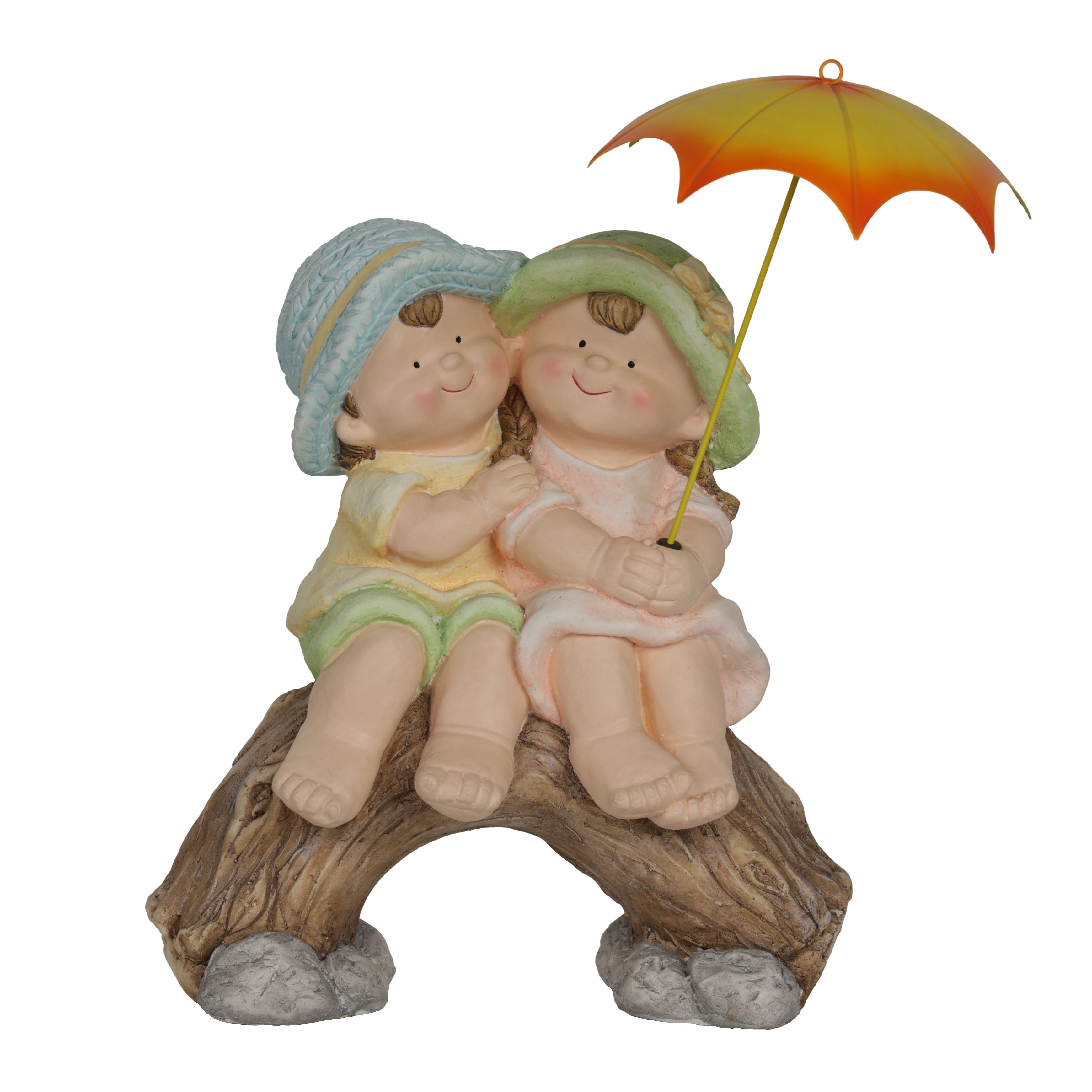 Alpine Corporation Boy and Girl With Umbrella Statue - Walmart.com