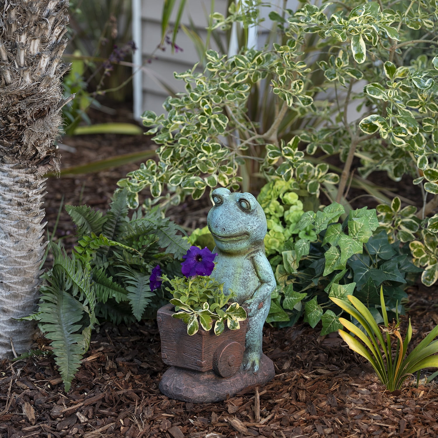 Alpine Corporation Frog Holding a Wagon Statue, 15 Inch Tall - Walmart.com