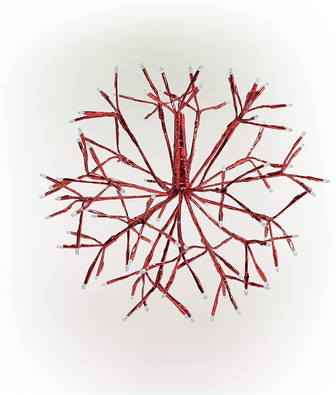 Alpine Corporation Large Christmas Red Snowflake Ornament,Metal,with ...