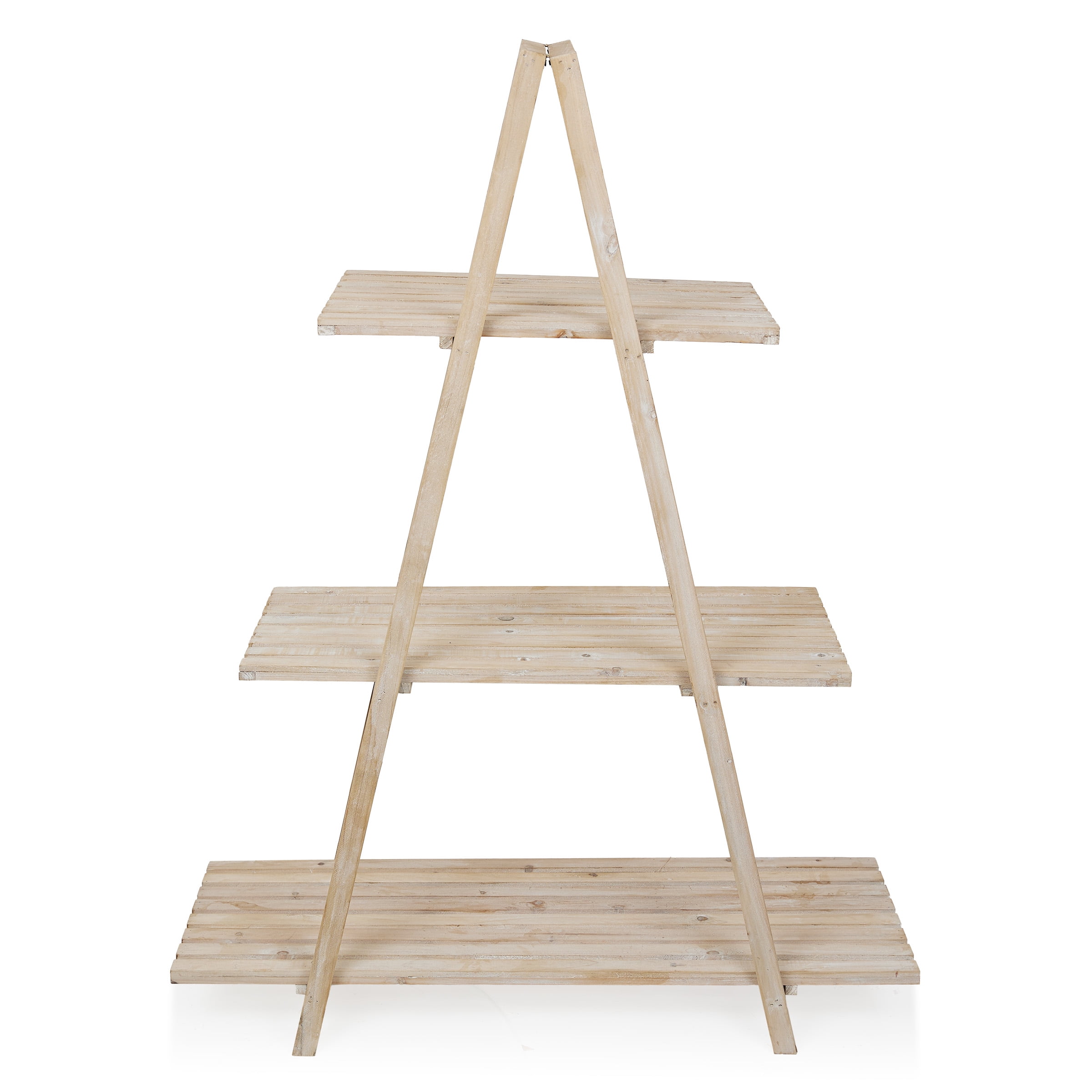 Alpine Corporation MBB168 Wood 3-Tier Triangular Storage Rack for Books ...