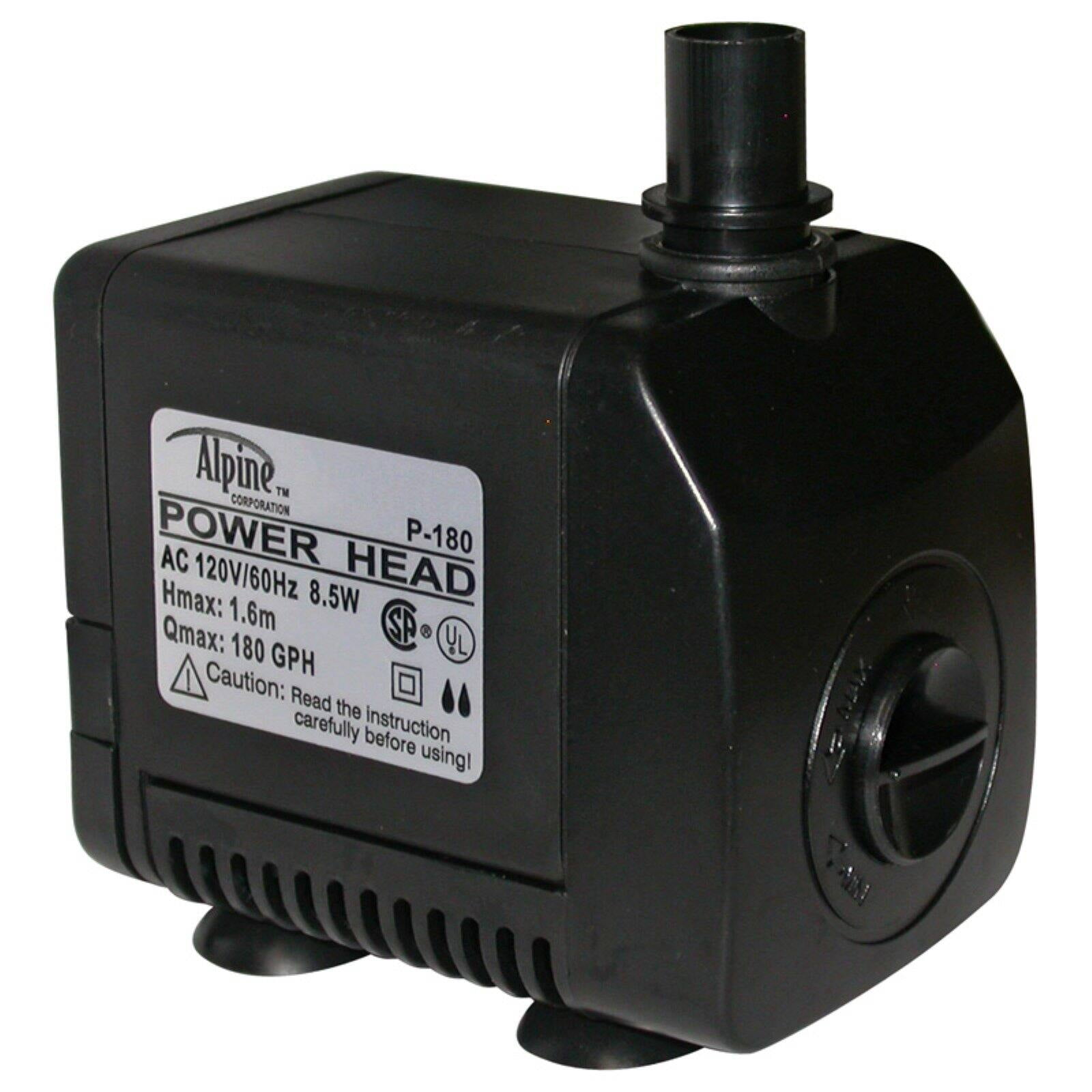 Alpine Corporation Outdoor Decor Power Head Pump for Small to Medium ...