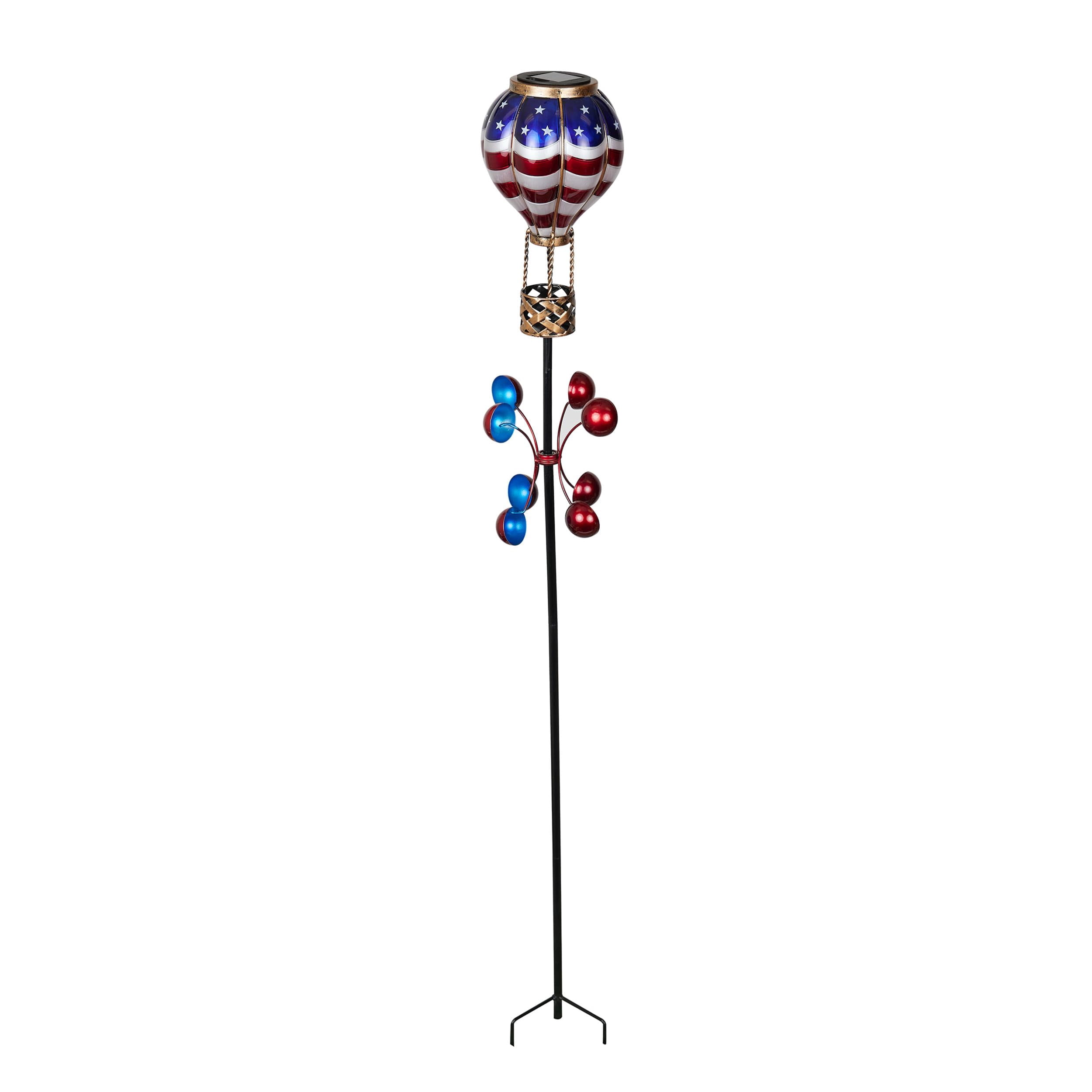 Alpine Corporation RGG1006SLR Solar-Powered Patriotic Hot Air Balloon ...