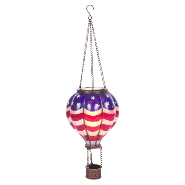 Alpine Corporation Solar Patriotic Balloon Light w/Flickering Warm ...
