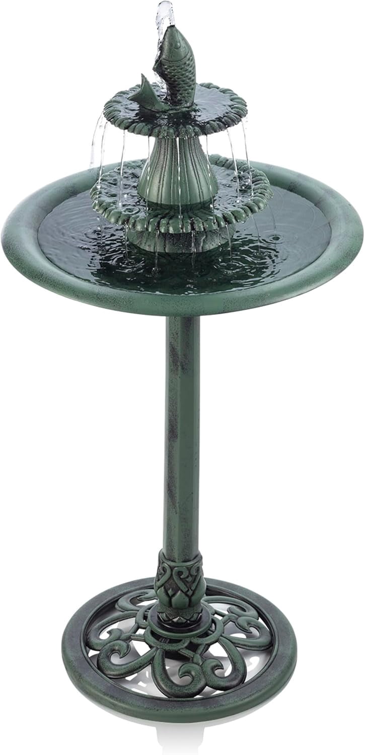 Alpine Corporation TEC104 Outdoor Floor 3-Tiered Pedestal Soothing ...