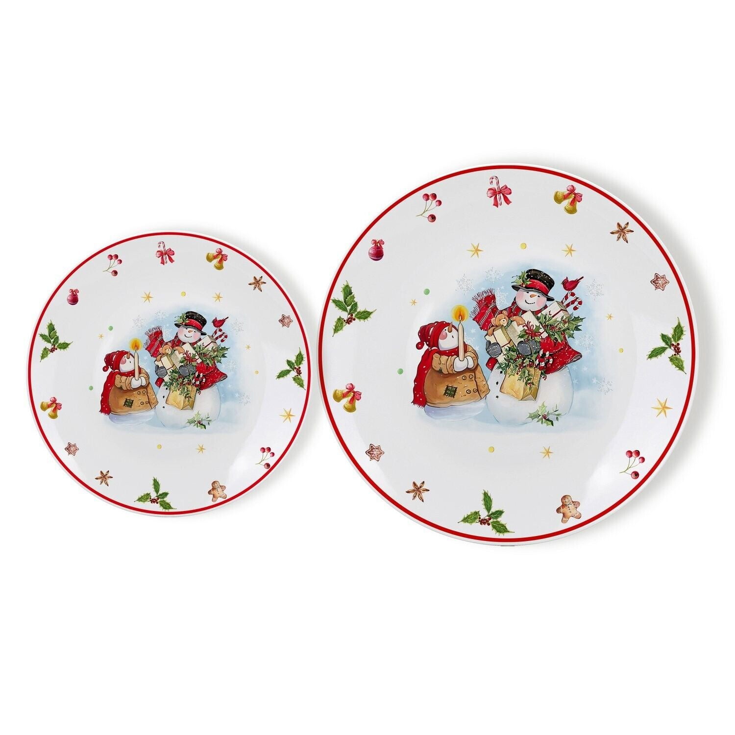 Alpine Cuisine Exquisite New Bone China Plates 7pc Set 8 & 10.5 Inches ...
