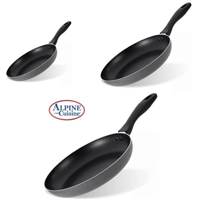 Alpine Cuisine Non-Stick 3-Piece Aluminum Fry Pan Set - Walmart.com