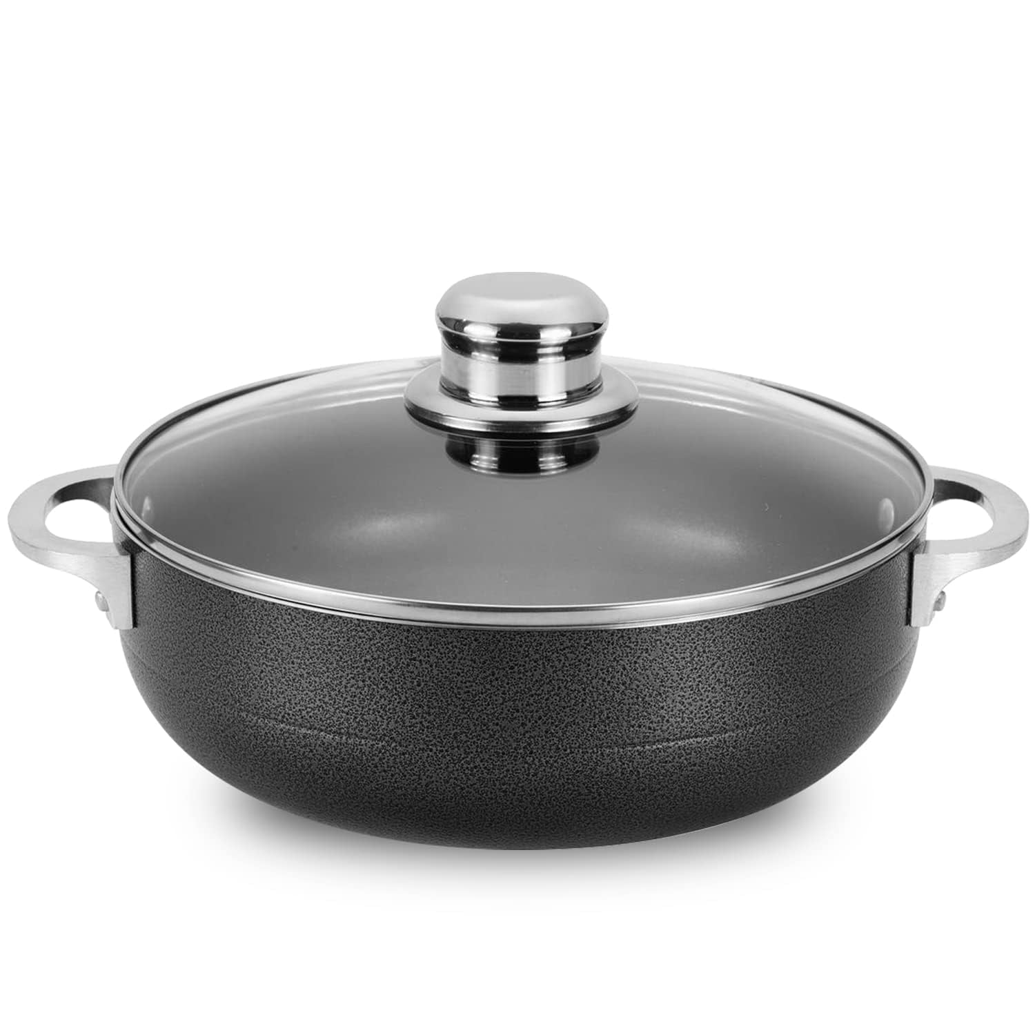 Alpine Cuisine Non-Stick Caldero 3.5 Quart with Glass Lid | Multi ...