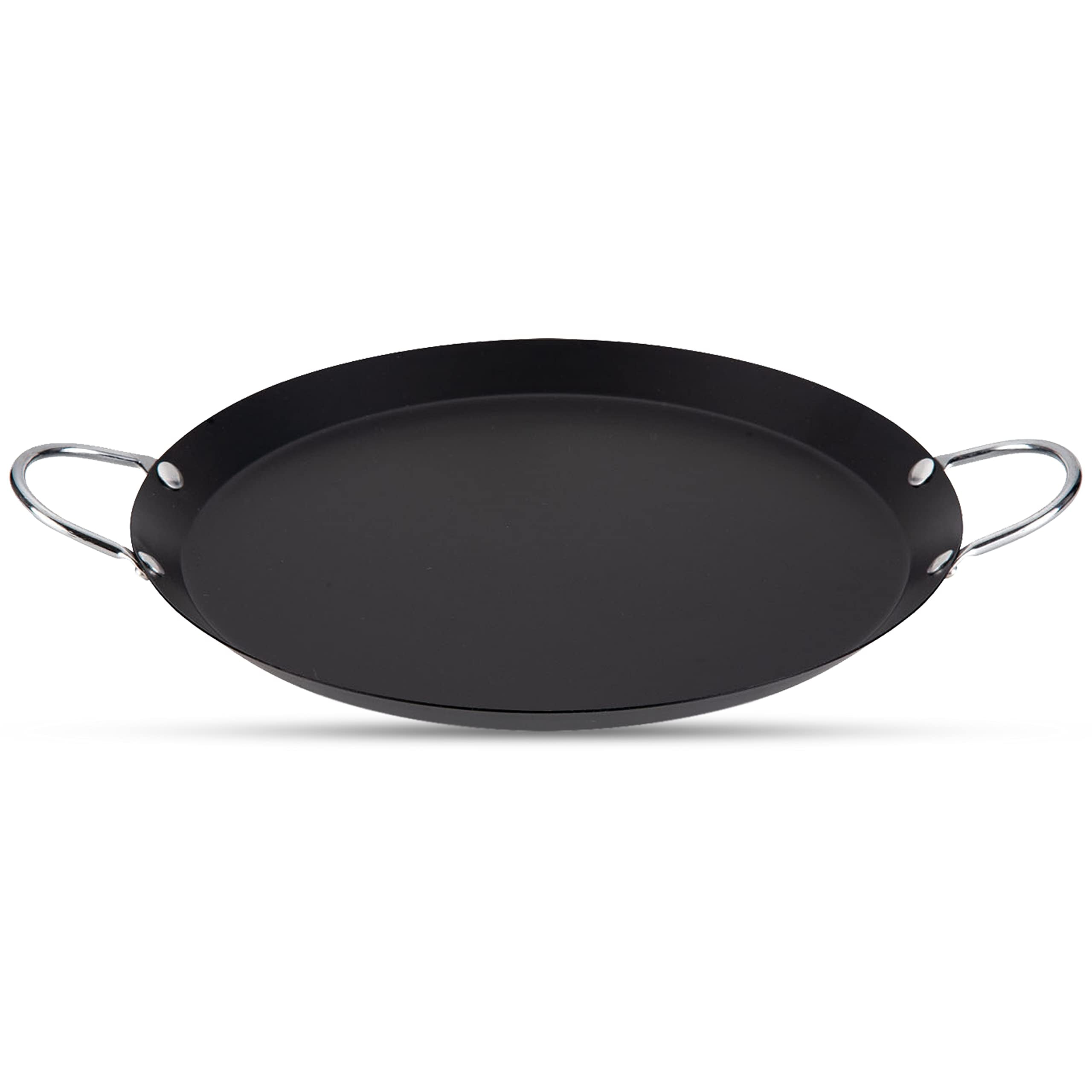 Alpine Cuisine Nonstick Round Comal Griddle 11-Inch - Black Carbon ...