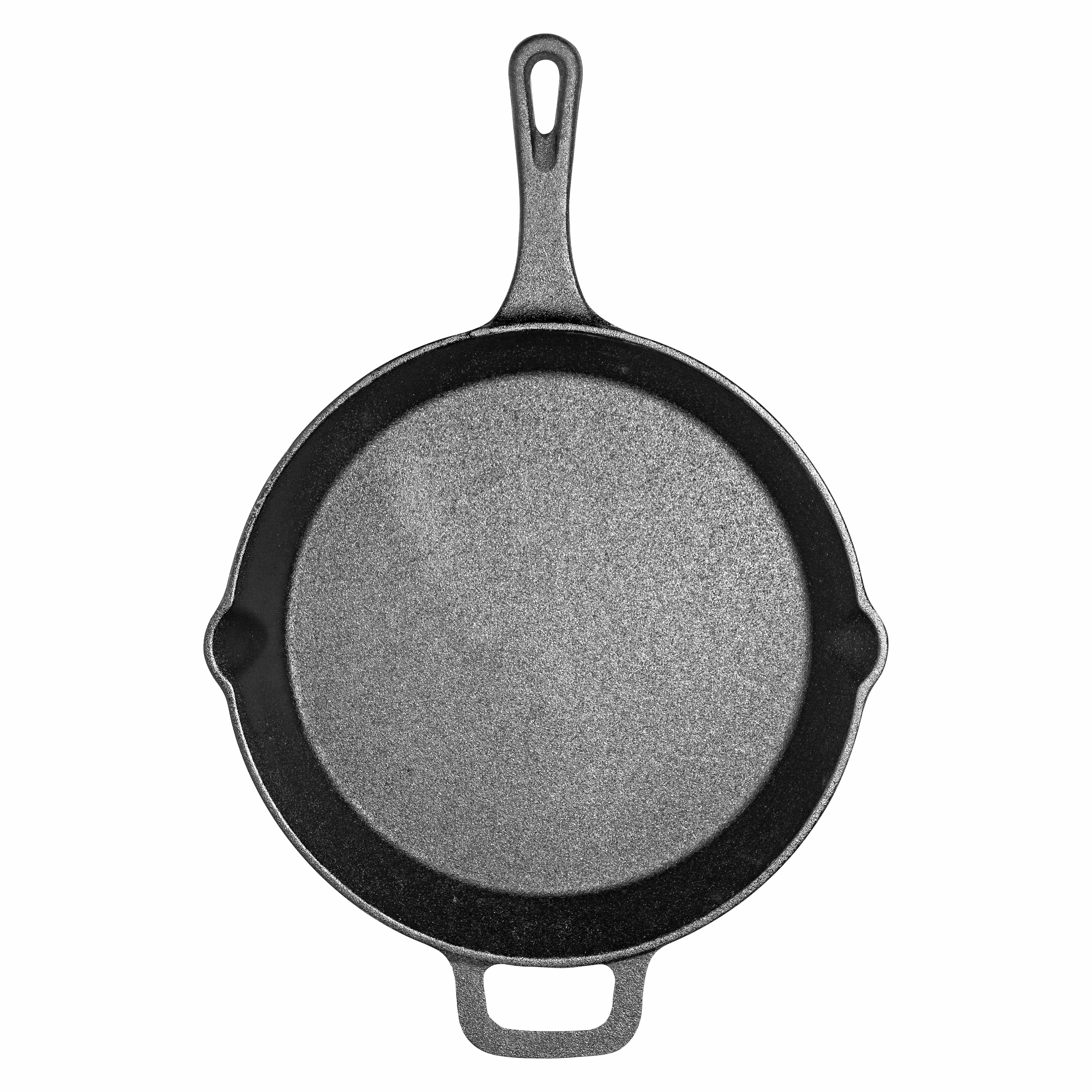 Alpine Cuisine Pre-seasoned Cast Iron Frypan 10-Inch - Black Cast Iron ...