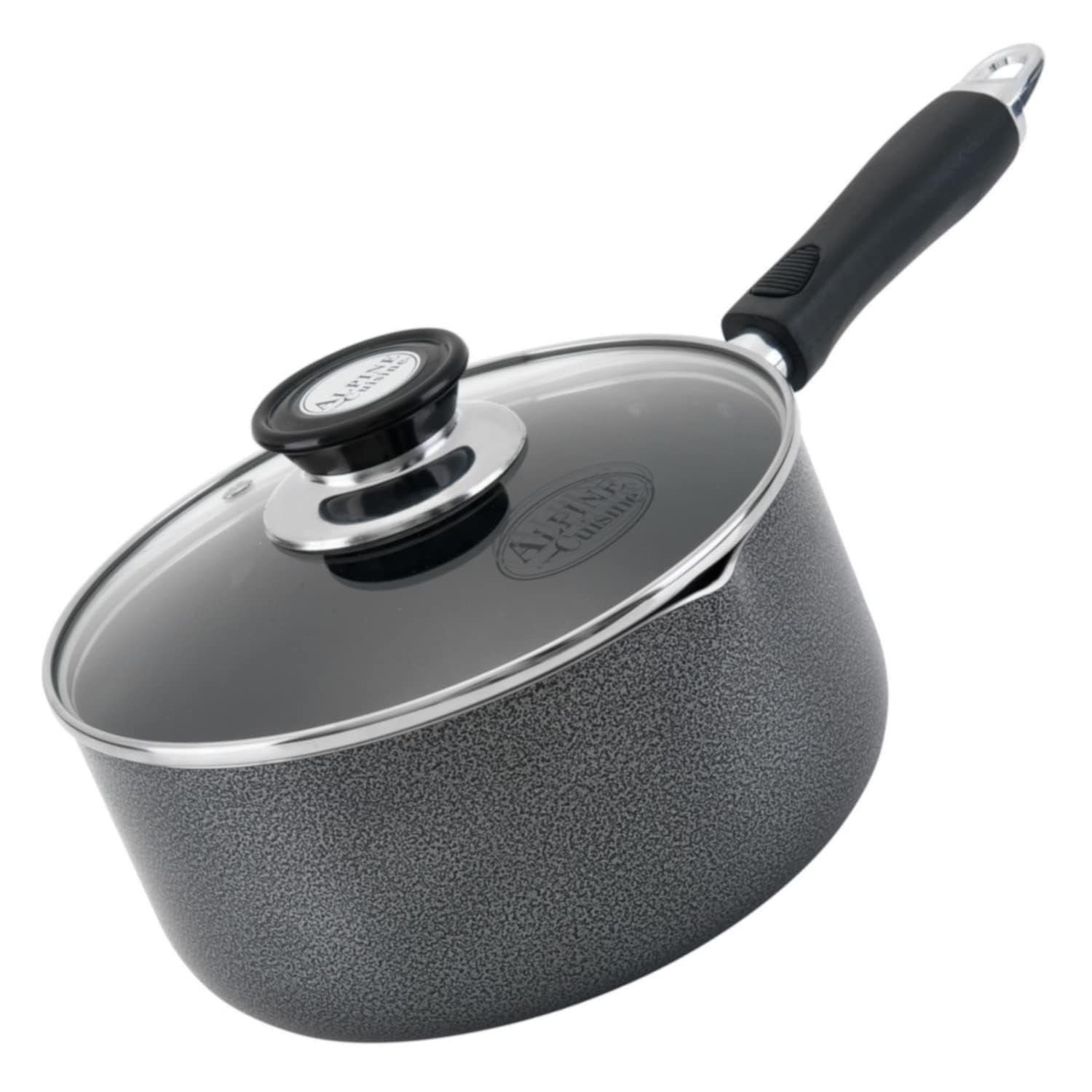 Alpine Cuisine Sauce Pan 3 Quart Nonstick Coating Soft Touch Bakelite ...