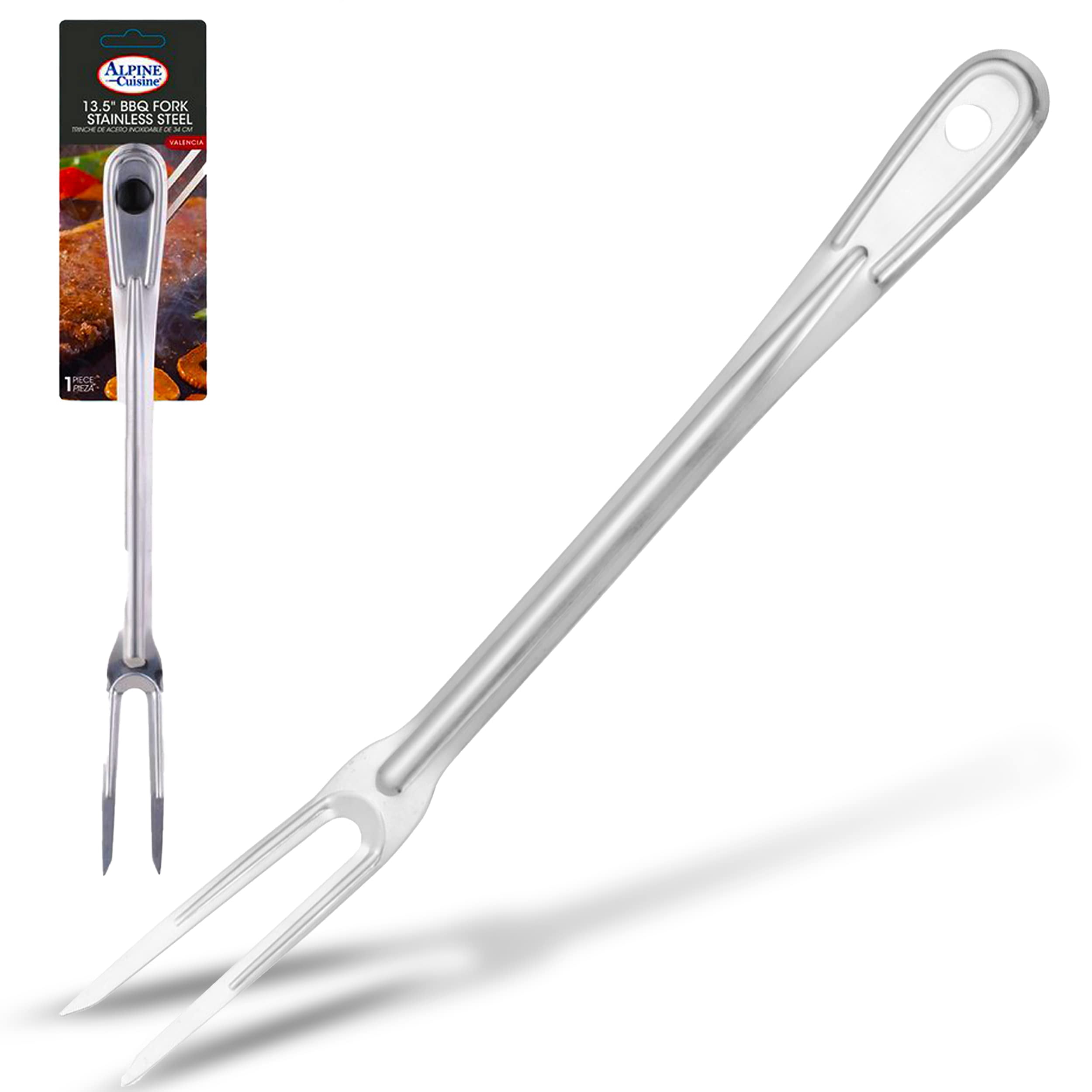 Alpine Cuisine Stainless Steel Carving BBQ Fork 13.5in with Comfortable ...
