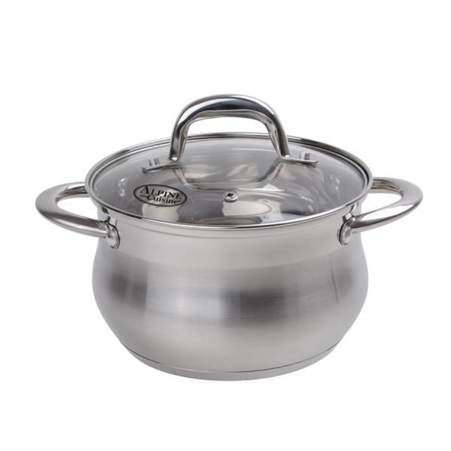 Alpine Cuisine Stainless Steel Dutch Oven Belly Shape 4 Quart - Dutch Oven Pot with Lid, Stove ...