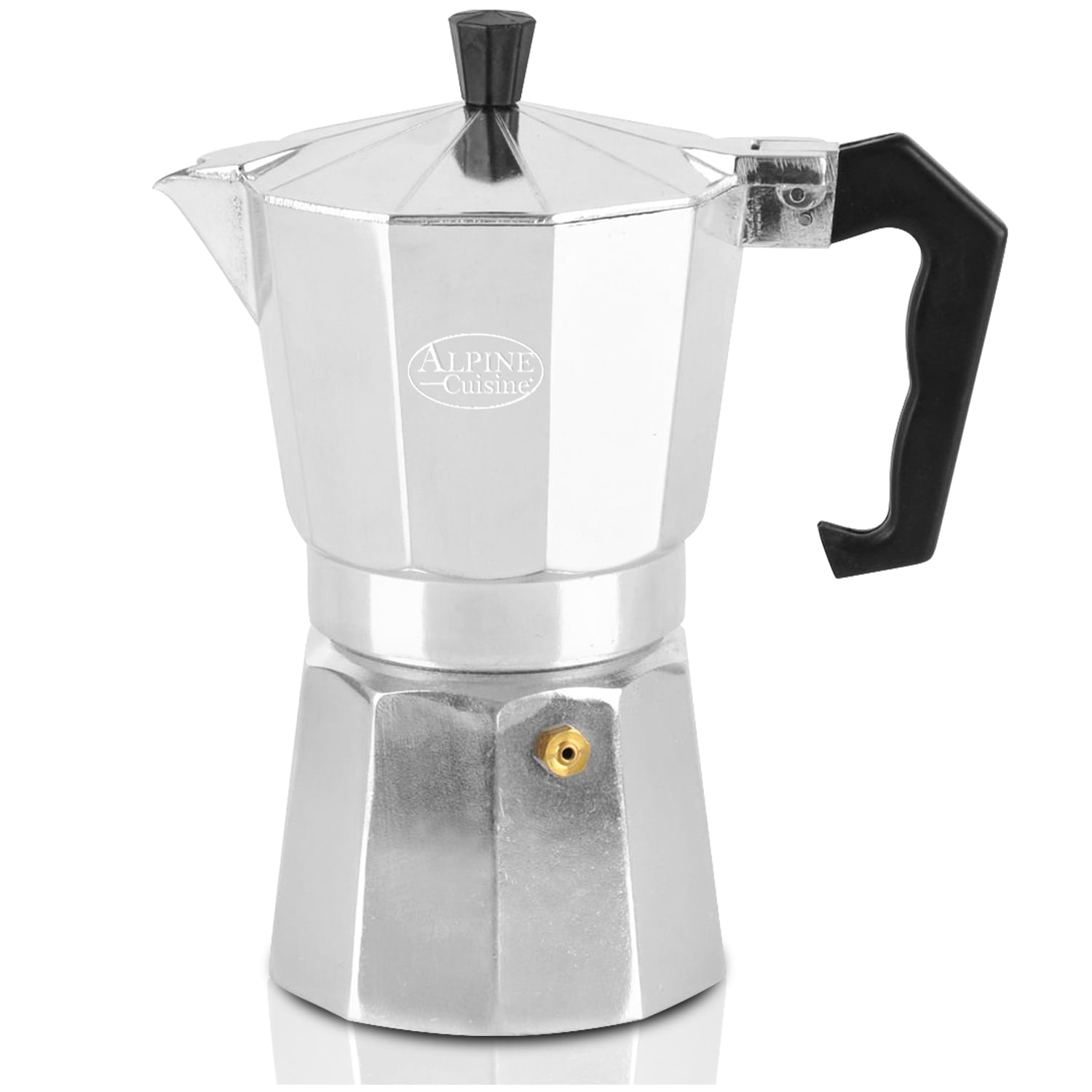 Alpine Cuisine Stovetop Espresso Maker 9.7 Oz, 6 Espresso Cups Moka Pot ...