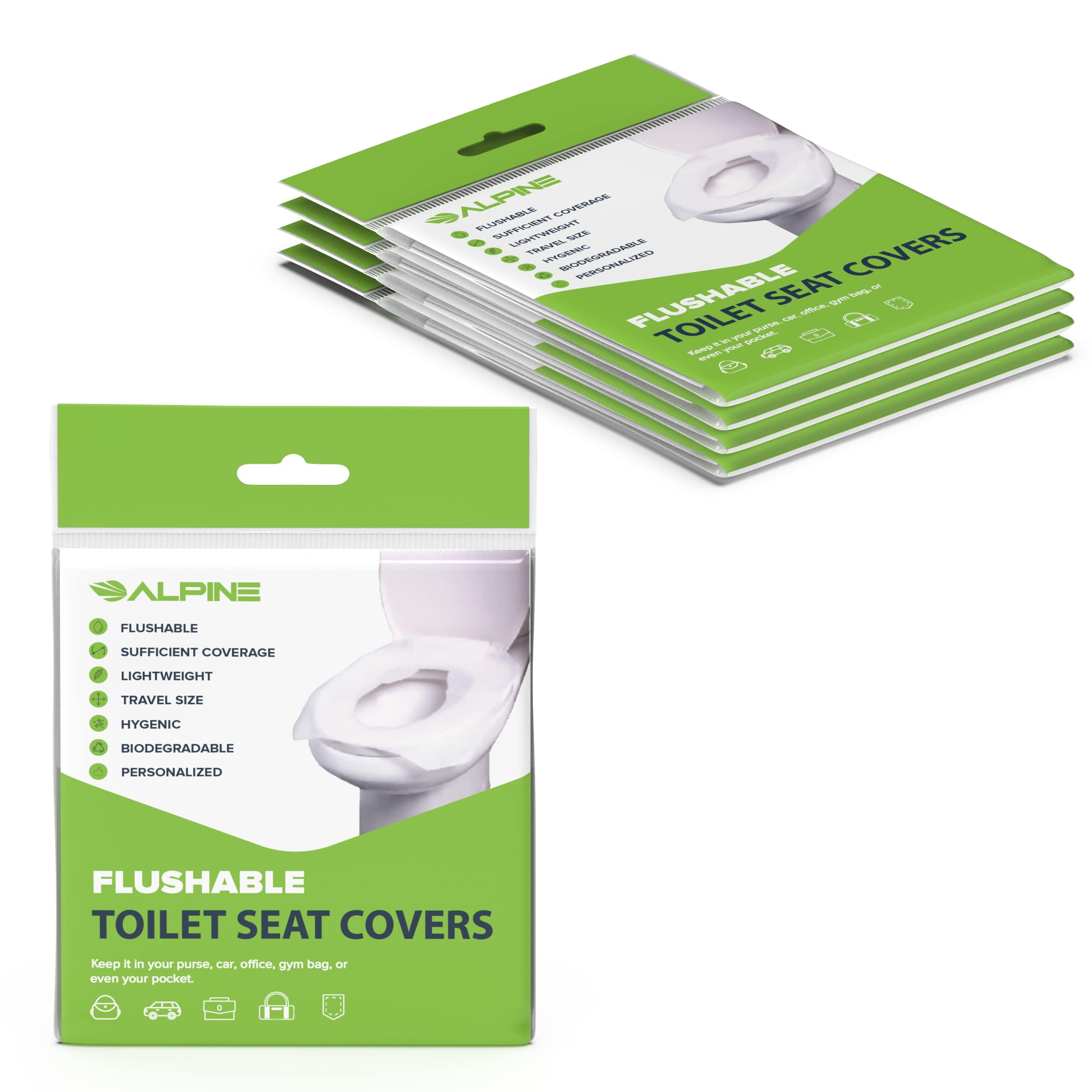 Alpine Disposable Toilet Seat Cover - 50 Pack Flushable Paper Toilet ...