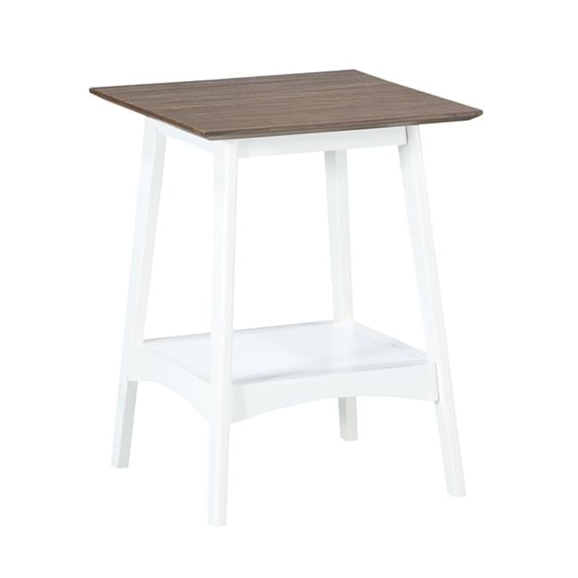 Alpine End Table, Driftwood & White - 18 x 18 x 24 in. - Walmart.com