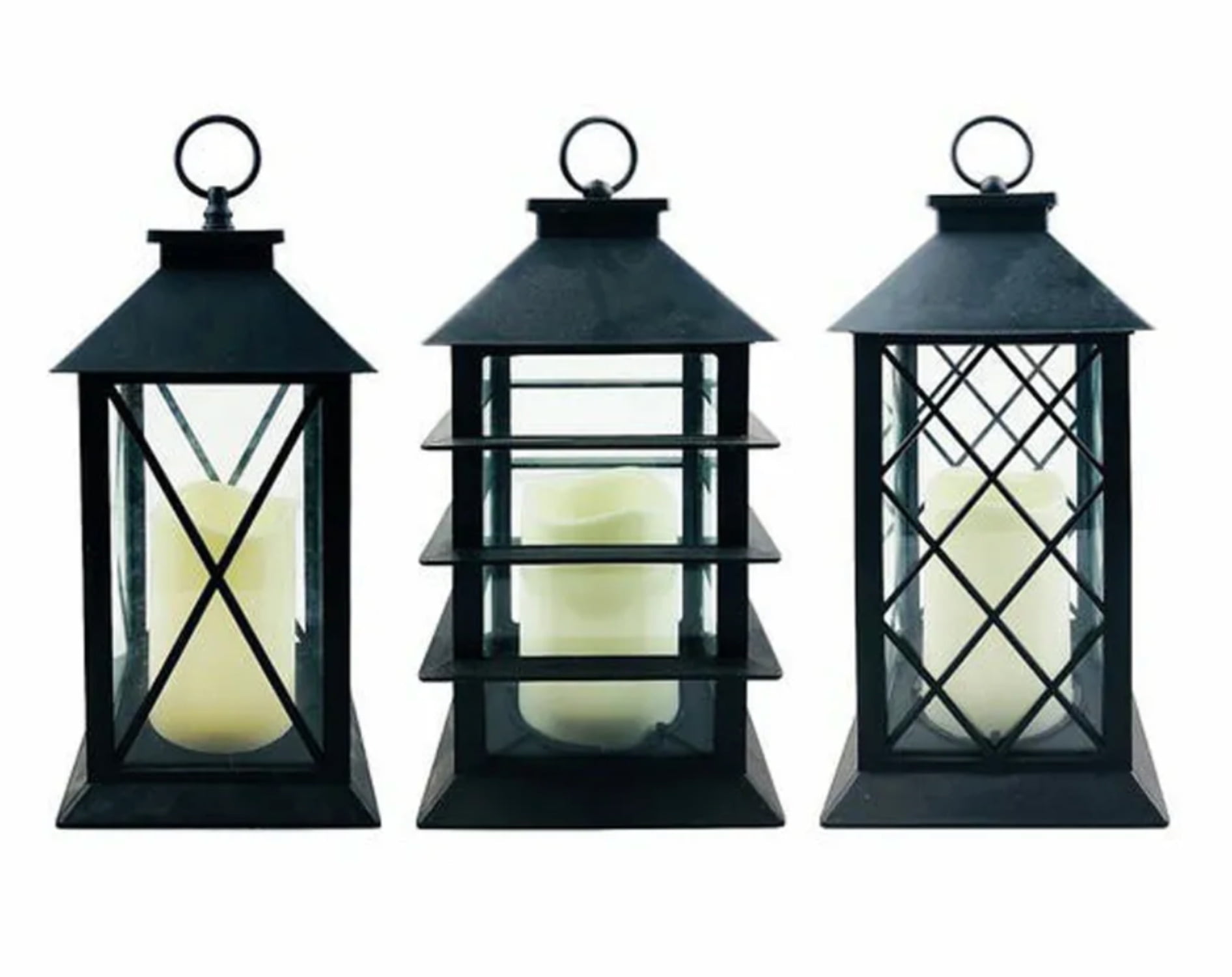 Alpine Flickering LED Candle Lantern w/Remote (Assorted) - Walmart.com