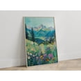 Alpine Flower Meadow Mountain Landscape Poster Unframed Paper Print ...