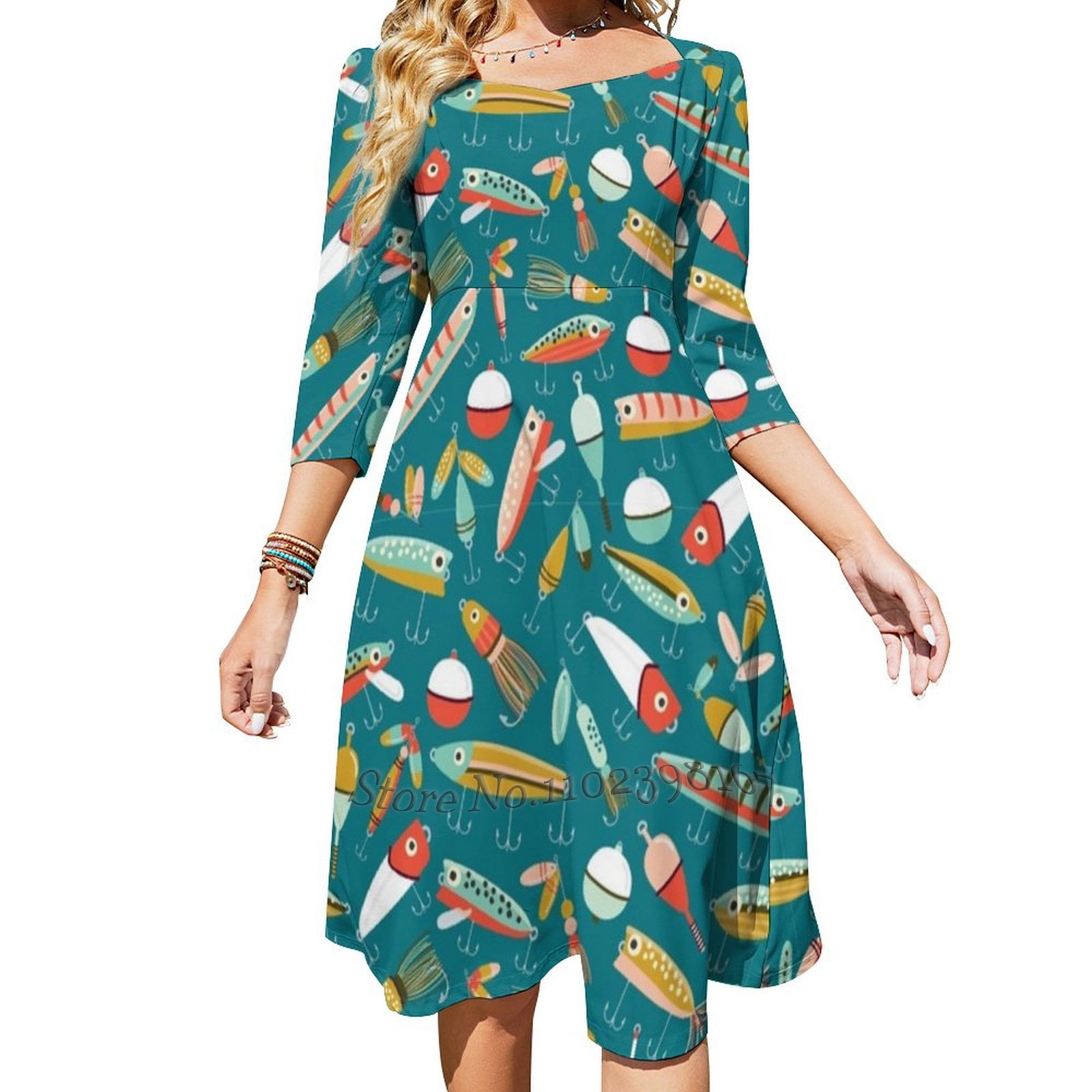 Alpine Flowers-Gentian Edelweiss Sweetheart Knot Flared Dress Fashion ...