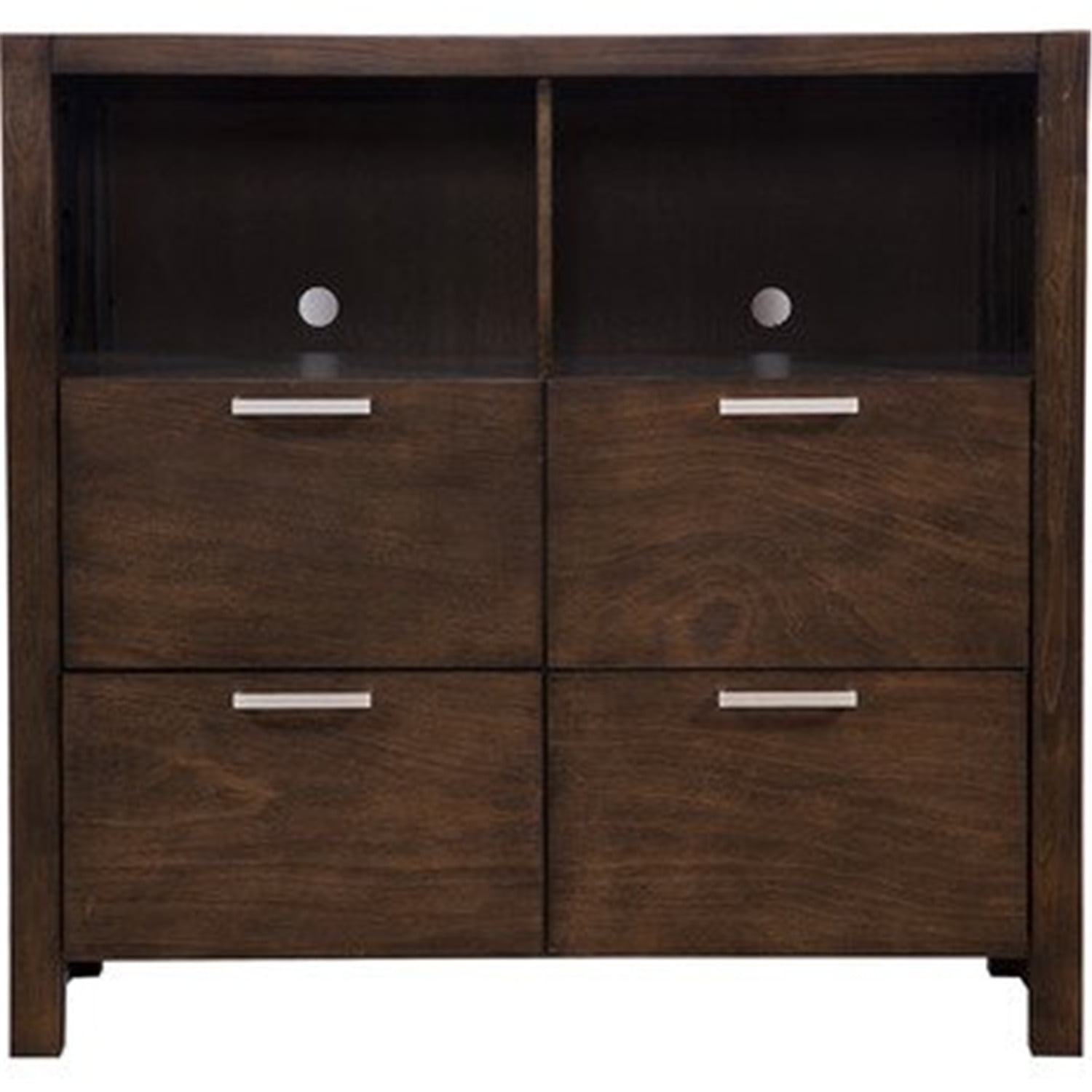 Alpine Furniture Austin 4 Drawer TV Media Chest, Chestnut - Walmart.com