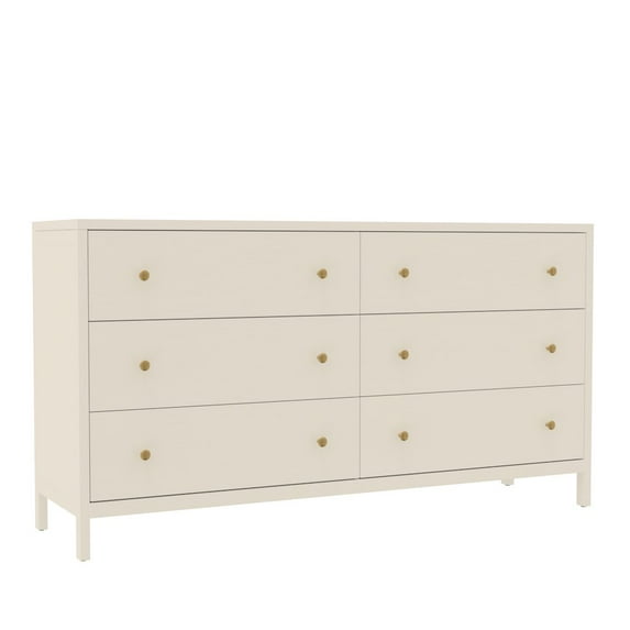 Alpine Furniture Avery Dresser, Coconut Milk - Walmart.com