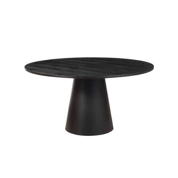 Alpine Furniture Vintage Black Cove Round Dining Table, Mid-Century ...
