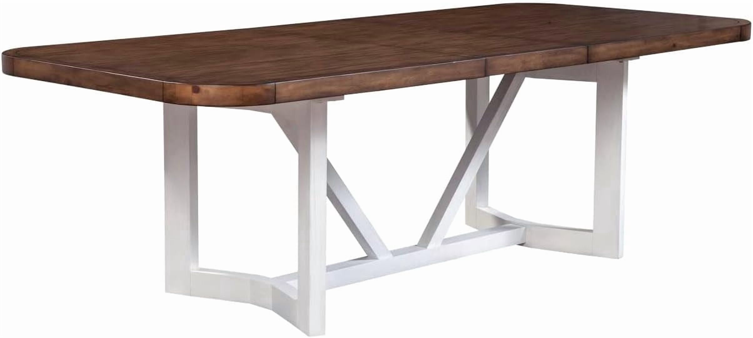 Alpine Furniture Donham Dining Table, Mystic Brown, White - Walmart.com