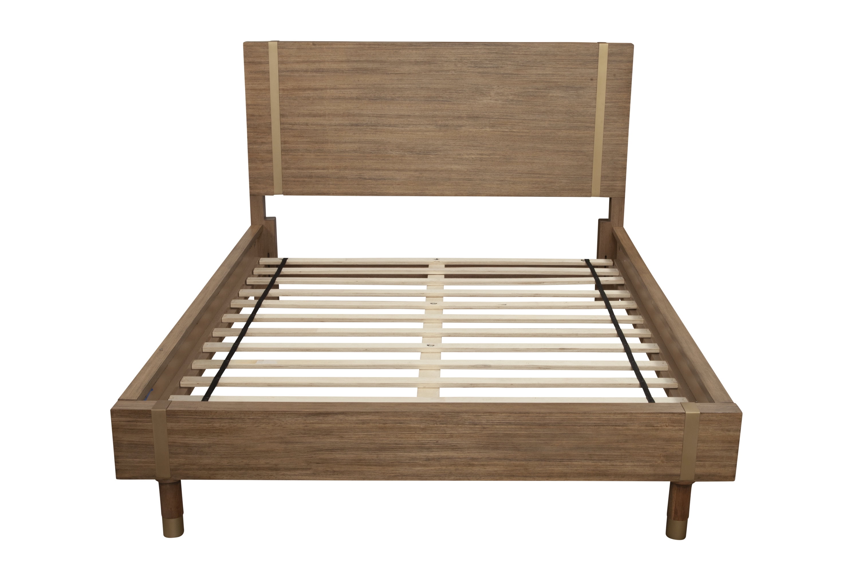 Alpine Furniture Eaton California King Wood Platform Bed in Sand (Beige ...