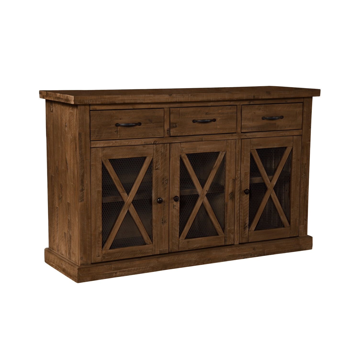 Alpine Furniture Newberry Wood Sideboard in Medium Brown - Walmart.com