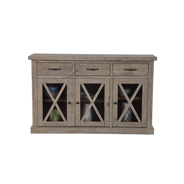 Alpine Furniture Newberry Wood Sideboard in Weathered Natural - Walmart.com