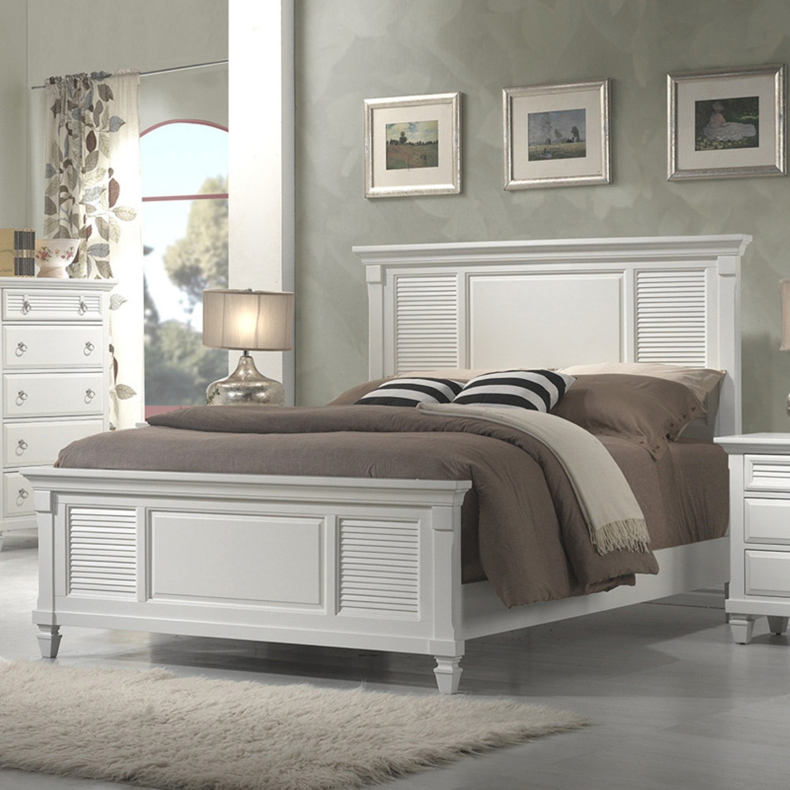 Alpine Furniture Winchester Panel Bed, Multiple Sizes - Walmart.com