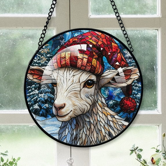Alpine Goat Ornament Christmas 2025, Alpine Goat Stained Glass Window ...