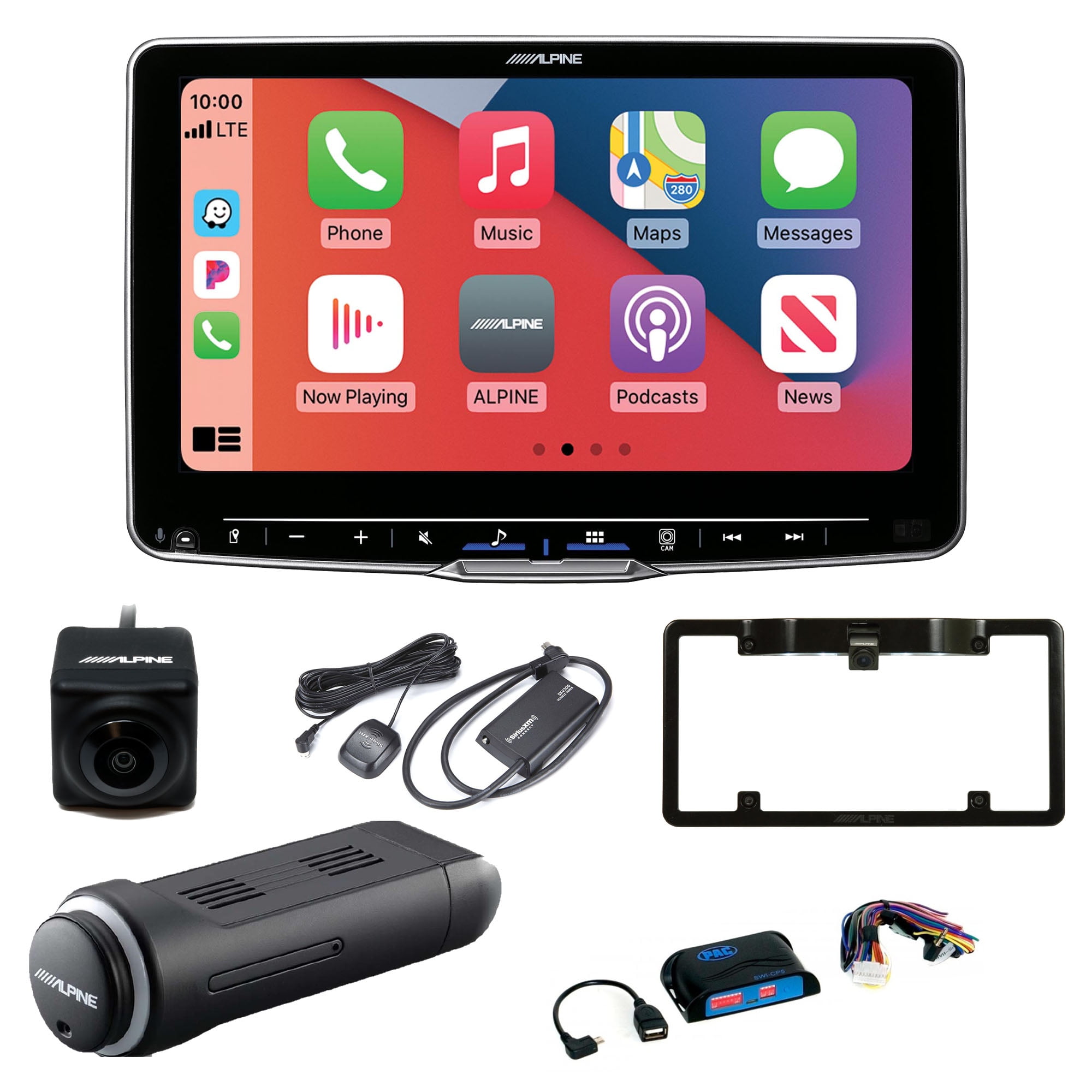 Alpine ILX-F509 Halo9 9" Multimedia Receiver w/ KTX-NS01 Nav Module ...