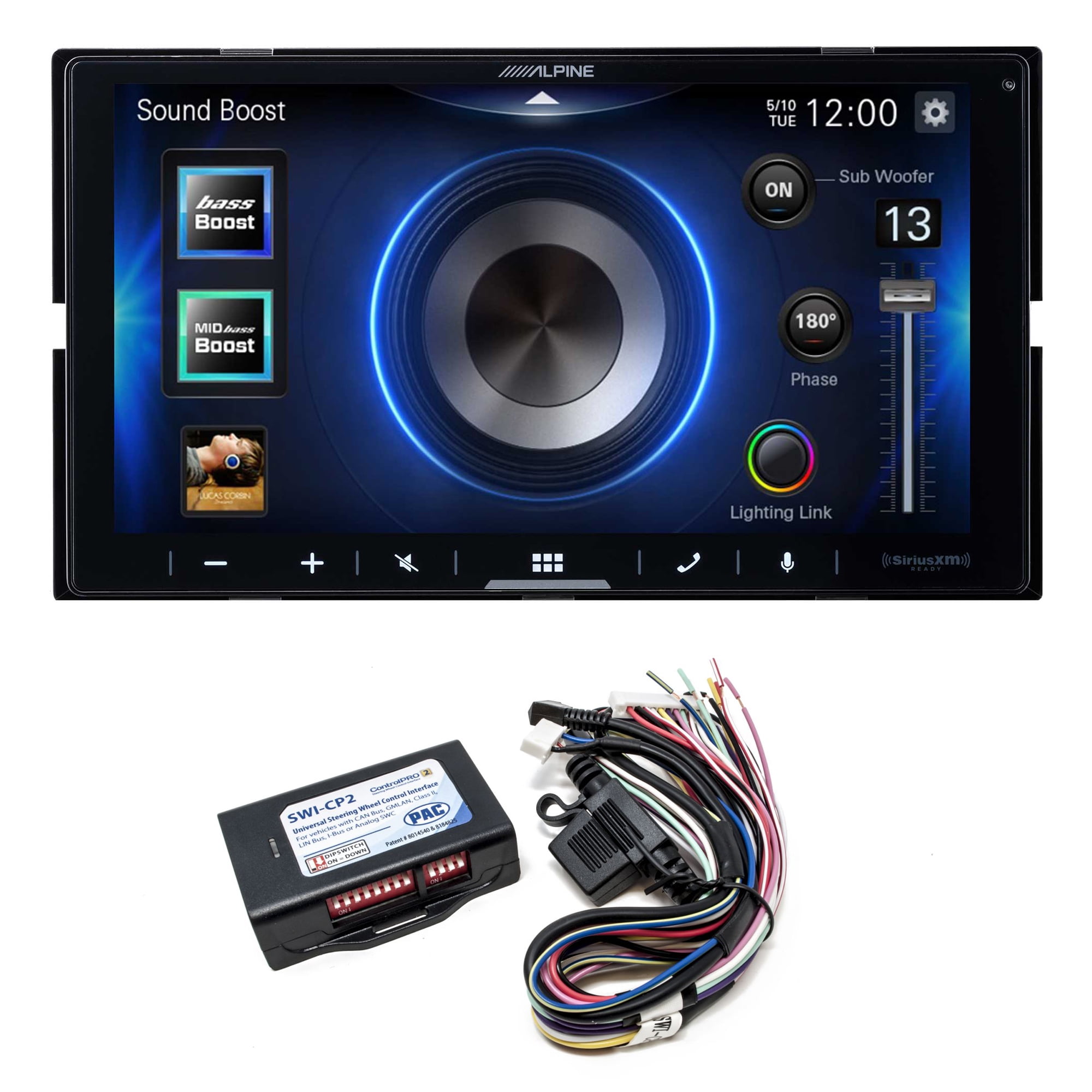 Alpine ILX-W670 7-Inch Receiver + SWI-CP2 Steering Wheel Interface ...