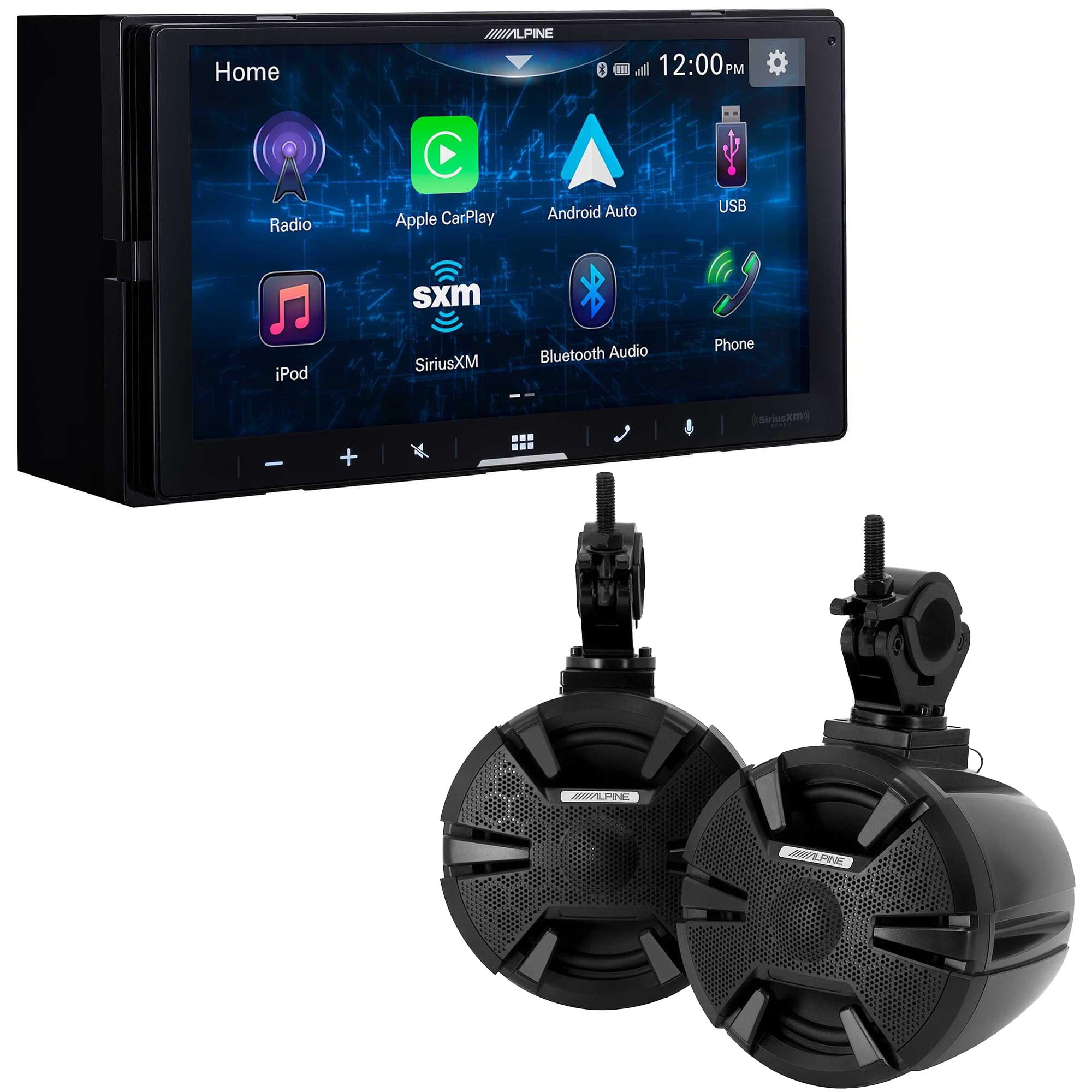 Alpine ILX-W670 Receiver w/SPV-65RGB-CAN 6.5” Cage-Mounted Universal ...